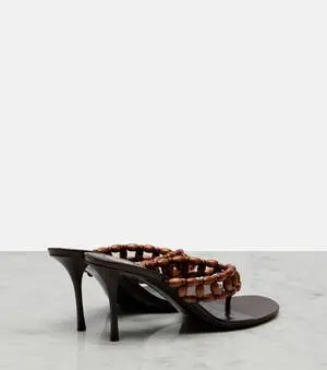 Saint Laurent Beaded Thong Sandals