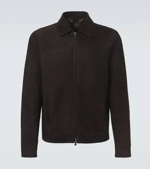 Thom Sweeney Suede Leather Jacket - Brown