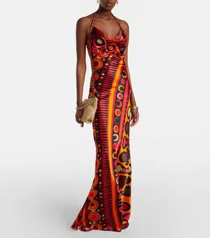Emilio Pucci Printed Silk Maxi Dress - Multicoloured