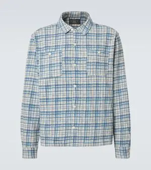 Ralph Lauren Plaid Cotton And Linen Jersey Shirt - Blue