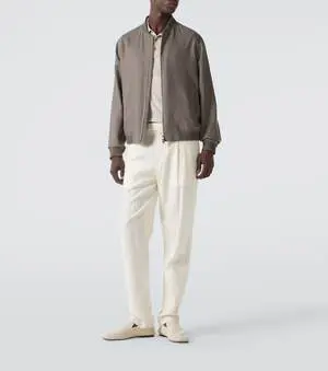 Zegna Linen Bomber Jacket - Grey