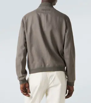 Zegna Linen Bomber Jacket - Grey