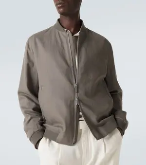 Zegna Linen Bomber Jacket - Grey