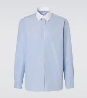 Bottega Veneta Pinstripe Cotton Poplin Shirt - Blue