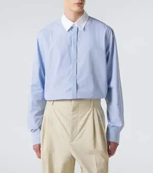 Bottega Veneta Pinstripe Cotton Poplin Shirt