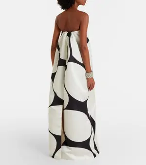 Dries Van Noten Polka Dots Satin Gown