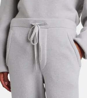 GOD'S TRUE CASHMERE Straight Leg Pants With Rose Quartz Detail