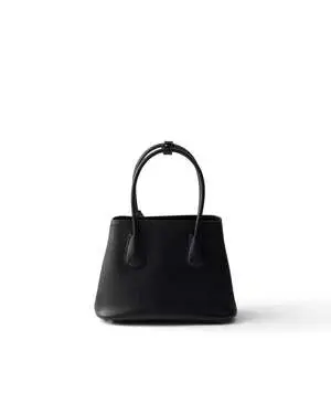 Prada Double Saffiano Leather Mini Bag - Black