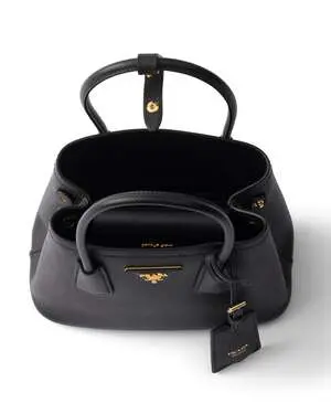 Prada Double Saffiano Leather Mini Bag - Black