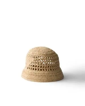 Prada Crochet Bucket Hat - Neutral