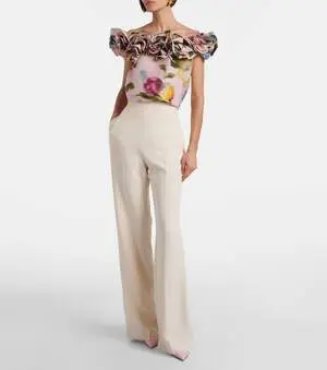 Carolina Herrera Floral Off-shoulder Top