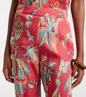Etro Printed Twill Straight Pants
