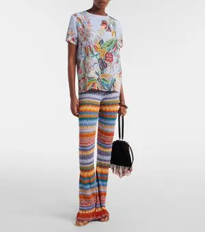 Etro Paisley Silk Crepe De Chine Top