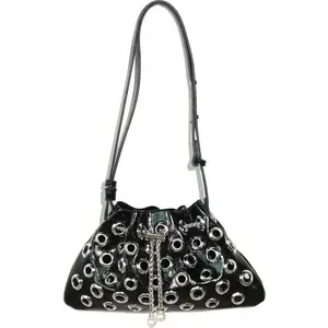 PETIT MOMENTS Riveted Faux Leather Shoulder Bag