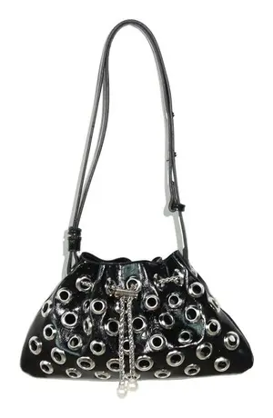 PETIT MOMENTS Riveted Faux Leather Shoulder Bag