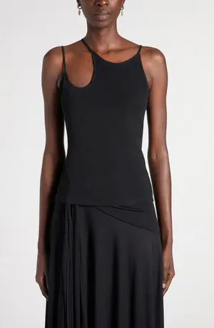 Alexander McQueen Asymmetric Jersey Camisole