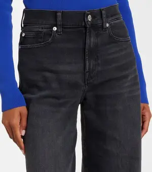 7 For All Mankind Lotta Wide-leg Jeans - Black