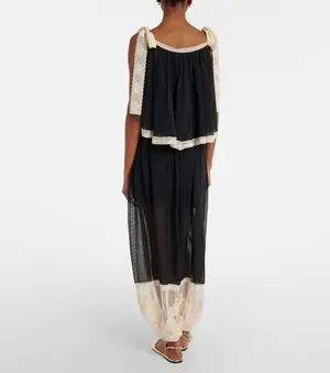 Zimmermann Roselight Cotton And Silk Balloon Pants