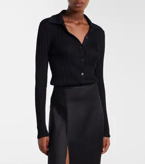 Gucci Ribbed-knit Cardigan