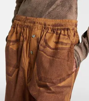 Acne Studios Printed Cotton Bermuda Shorts