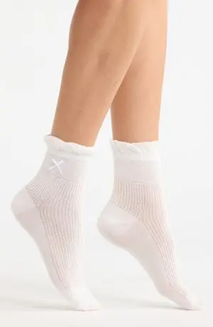 CASA CLARA Nico Quarter Crew Socks - White