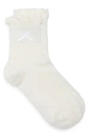 CASA CLARA Nico Quarter Crew Socks - White