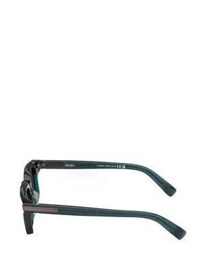 Zegna Rectangle Frame Sunglasses - Green