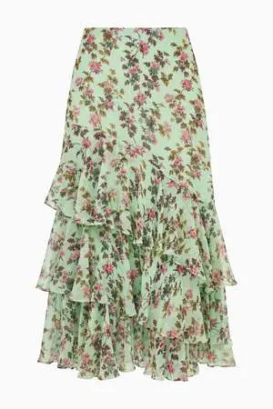 Ulla Johnson Meadow Silk Midi Skirt - Opaline