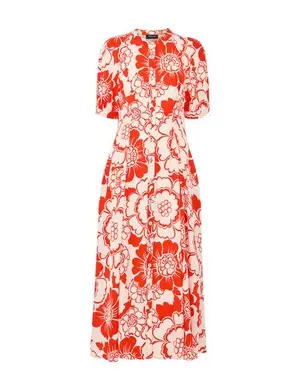 Whistles Floral Print Midi Dress