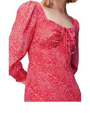 Whistles Leopard Print Midi Dress