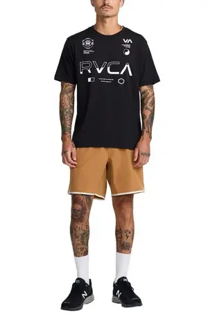 Rvca Yogger Stretch Contrast Shorts - Camel