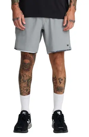 Rvca Yogger Stretch Contrast Shorts - Heather Grey