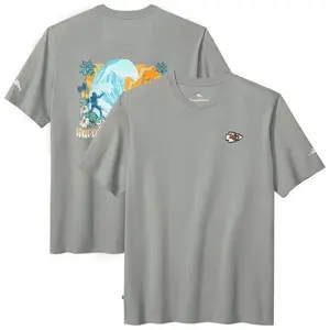 Tommy Bahama Kansas City Chiefs Huddle & Hang Tens T-shirt - Gray