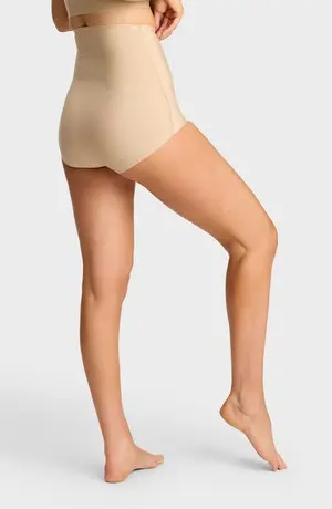 Commando Zone Smoothing High Waist Briefs - Beige