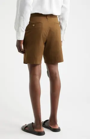 Nordstrom Stretch Cotton Chino Shorts - Brown Desert