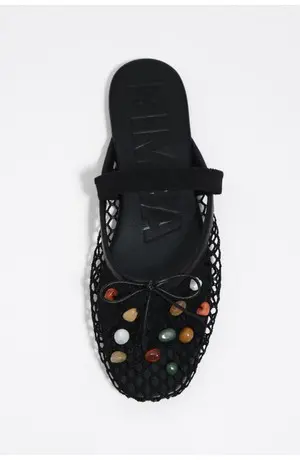 Bimba Y Lola Embellished Mesh Slingback Ballerinas
