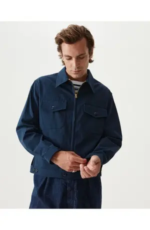 FORTELA Albert Cotton Jacket - Blue
