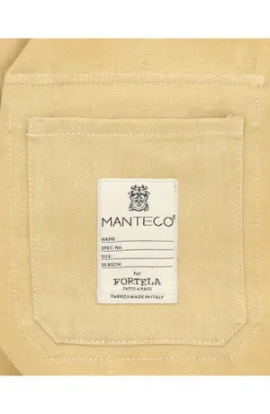 FORTELA Albert Linen Jacket With Zip Up And Patch Pockets - Camel
