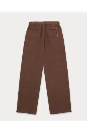 FORTELA Jaleh Linen Drawstring Wide-leg Pants - Brown