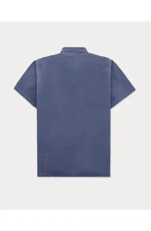 FORTELA Jackson Short-sleeve Cotton Shirt - Blue