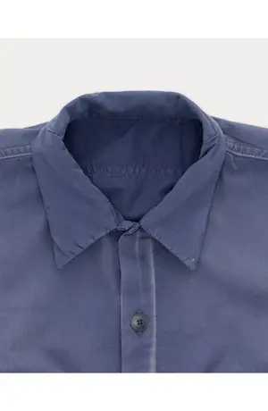 FORTELA Jackson Short-sleeve Cotton Shirt - Blue