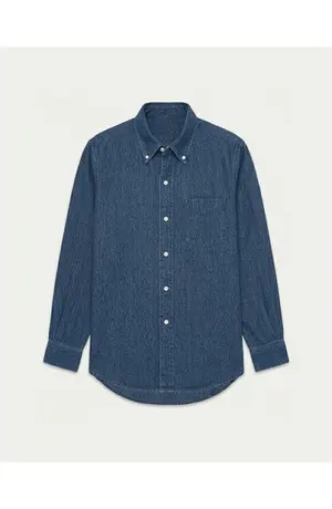 FORTELA King Linen Striped Shirt - Blue