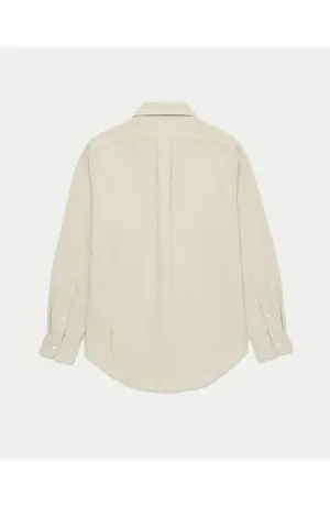 FORTELA King Linen Striped Shirt - Ecru