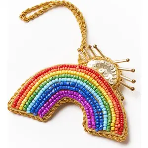 MATR BOOMIE Larissa Plush Rainbow Sun Rays Felt Ornamentembroidered - Multicolor