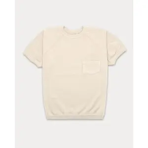 FORTELA Short Sleeve Brushed Jersey Sweatshirt - Ecru