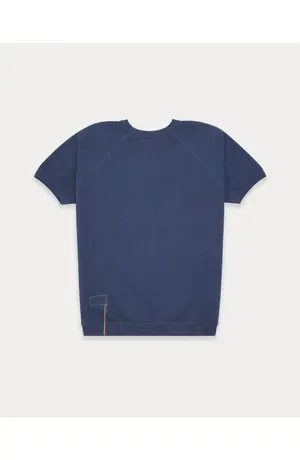 FORTELA Short Sleeve Brushed Jersey Sweatshirt - Indigo