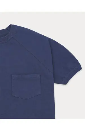 FORTELA Short Sleeve Brushed Jersey Sweatshirt - Indigo