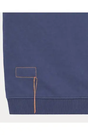 FORTELA Short Sleeve Brushed Jersey Sweatshirt - Indigo