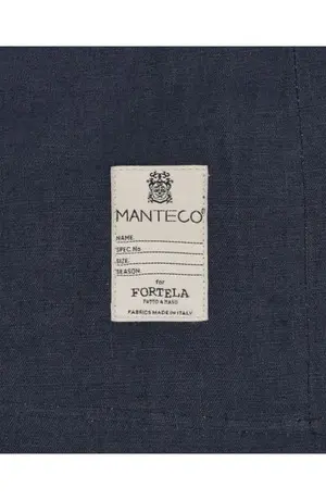 FORTELA Owen Linen Safari Jacket - Blue