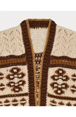 FORTELA Navajo Pattern Knit Cardigan